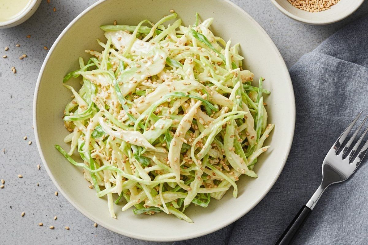 Salade de choux japonais sauce blanche - recette salade